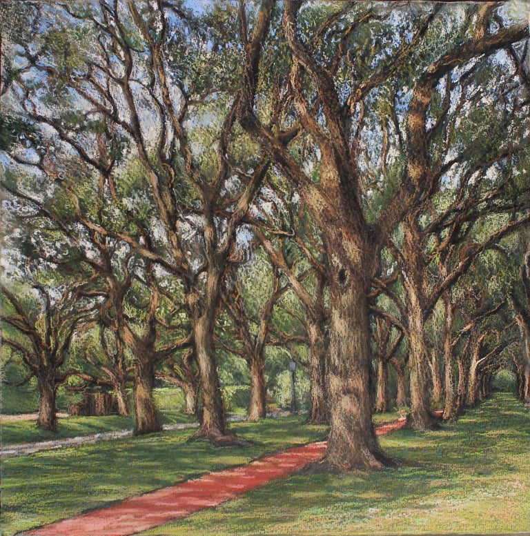 Garrett Middaugh - North Blvd,Houston, landscape oil painting, in the ...