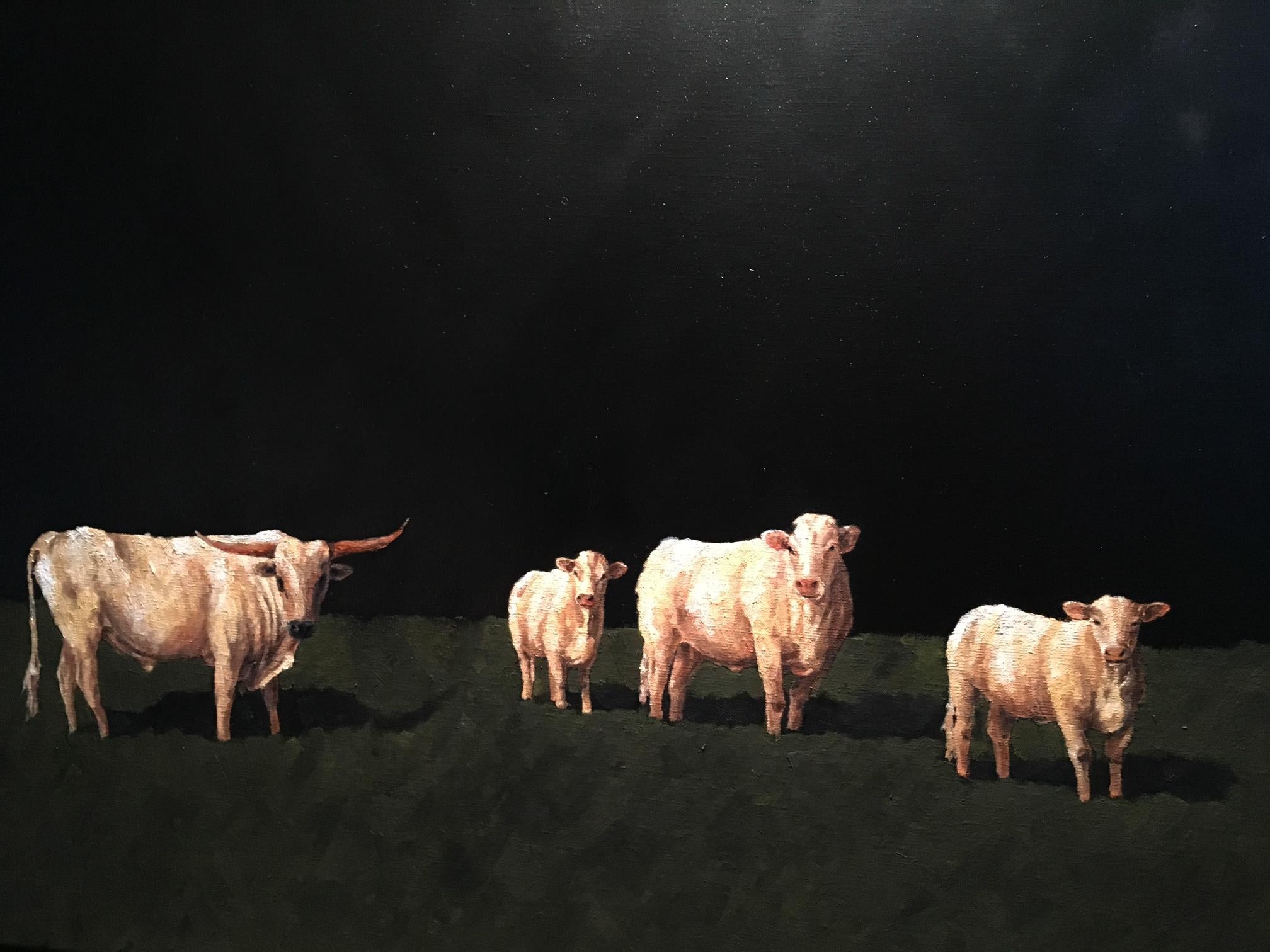 Luke Autrey - Texas Longhorn and Cattle, Realism, Texas Artist, Realist ...