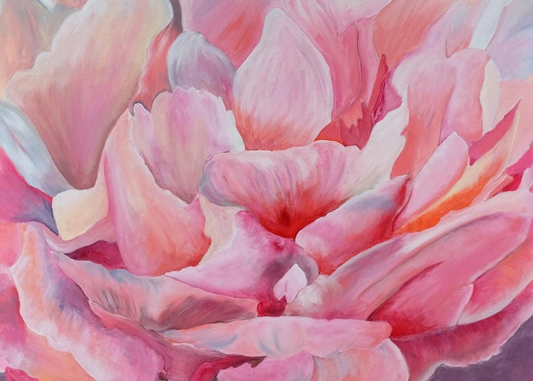 Debbie Pakzaban - The Large Peony, Floral painting, Realism, Texas ...