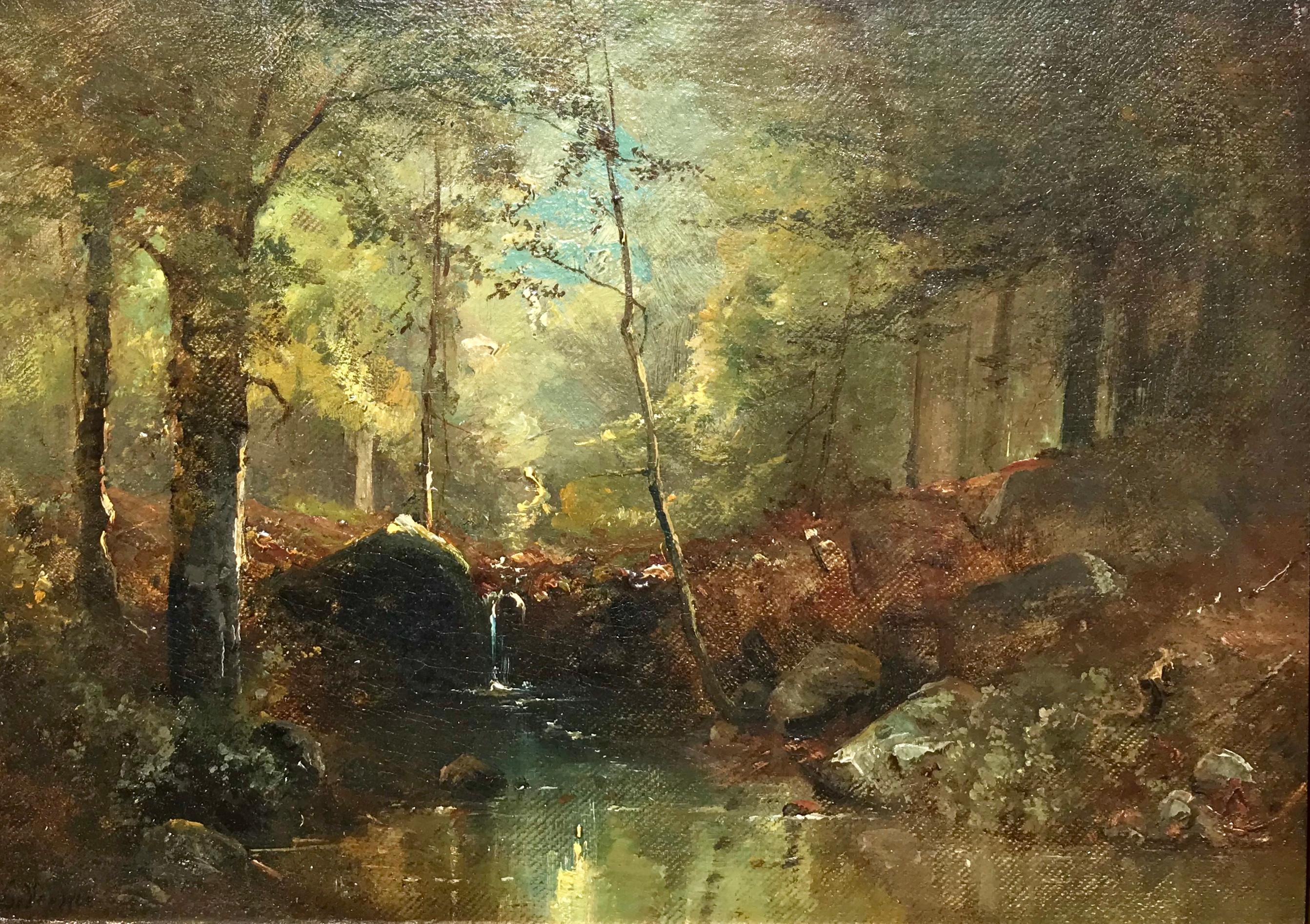 Émile Louis Vernier - “Woodland Stream” at 1stDibs