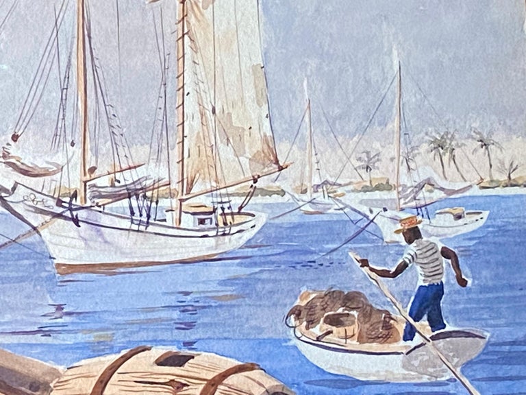 Martin Louis Linsay - “Nassau Harbor, Bahamas” For Sale at 1stDibs