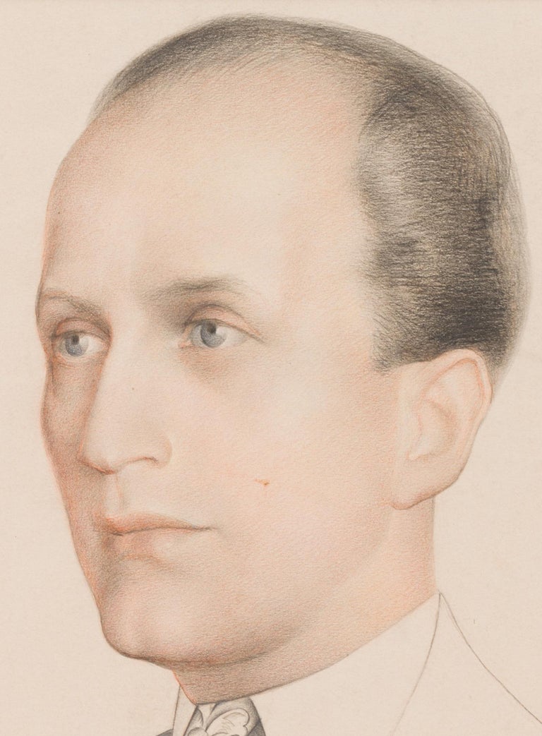 Simka Simkhovitch - Head of a Gentleman sketch, mid modern For Sale at ...