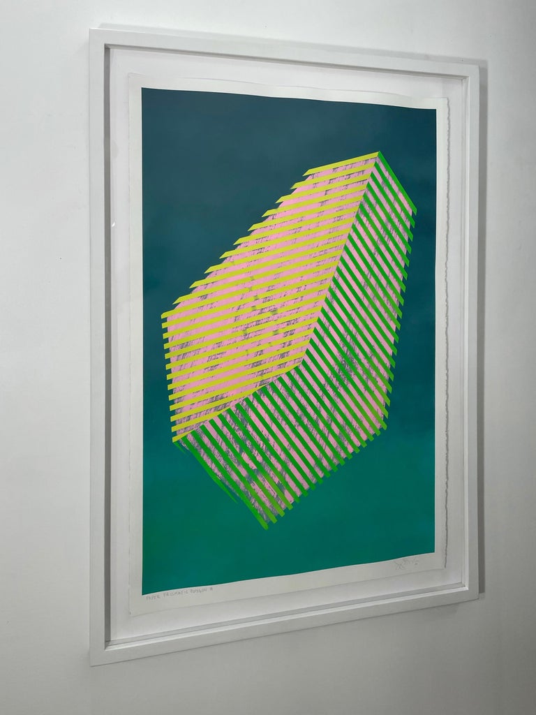 Jay Walker - Paper Prismatic Polygon XI: framed geometric abstract ...