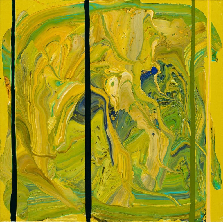 Dennis Alter - Moss Hope - contemporary abstract oil painting in green ...