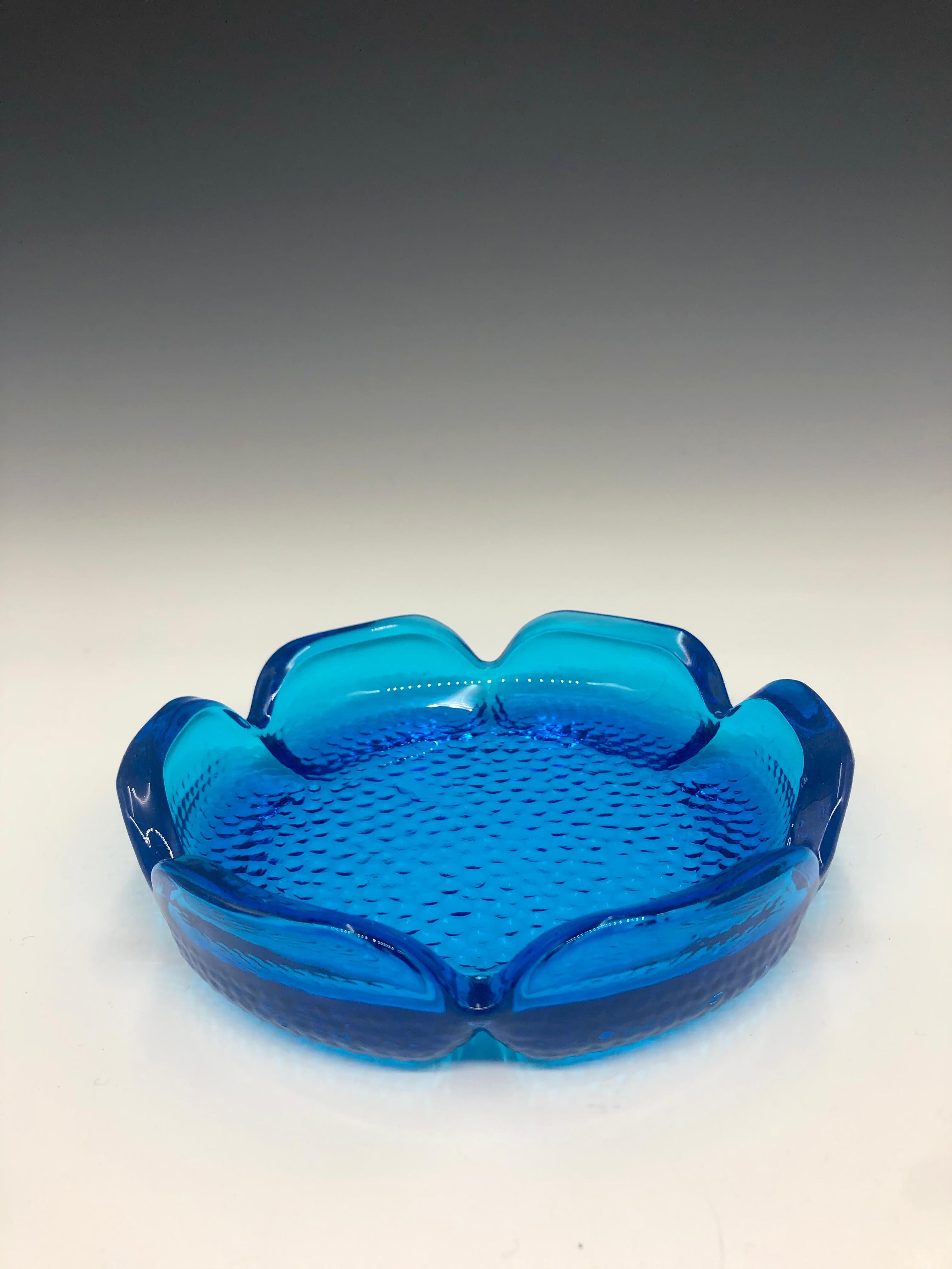 Blenko Glass - Cenicero vintage de mediados de siglo moderno de cristal ...