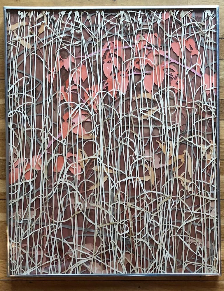 Joe Brainard - Untitled - vintage floral paper cut work on paper c ...