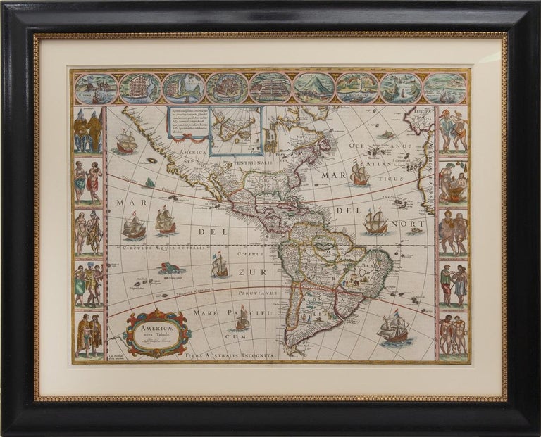 Joan (Johannes) Blaeu - Set of World and Four Continents For Sale at 1stDibs