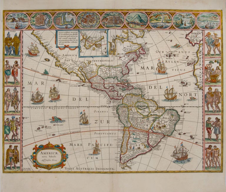 Joan (Johannes) Blaeu - Set of World and Four Continents For Sale at 1stDibs
