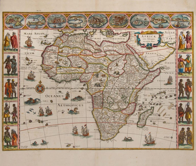 Joan (Johannes) Blaeu - Set of World and Four Continents For Sale at 1stDibs