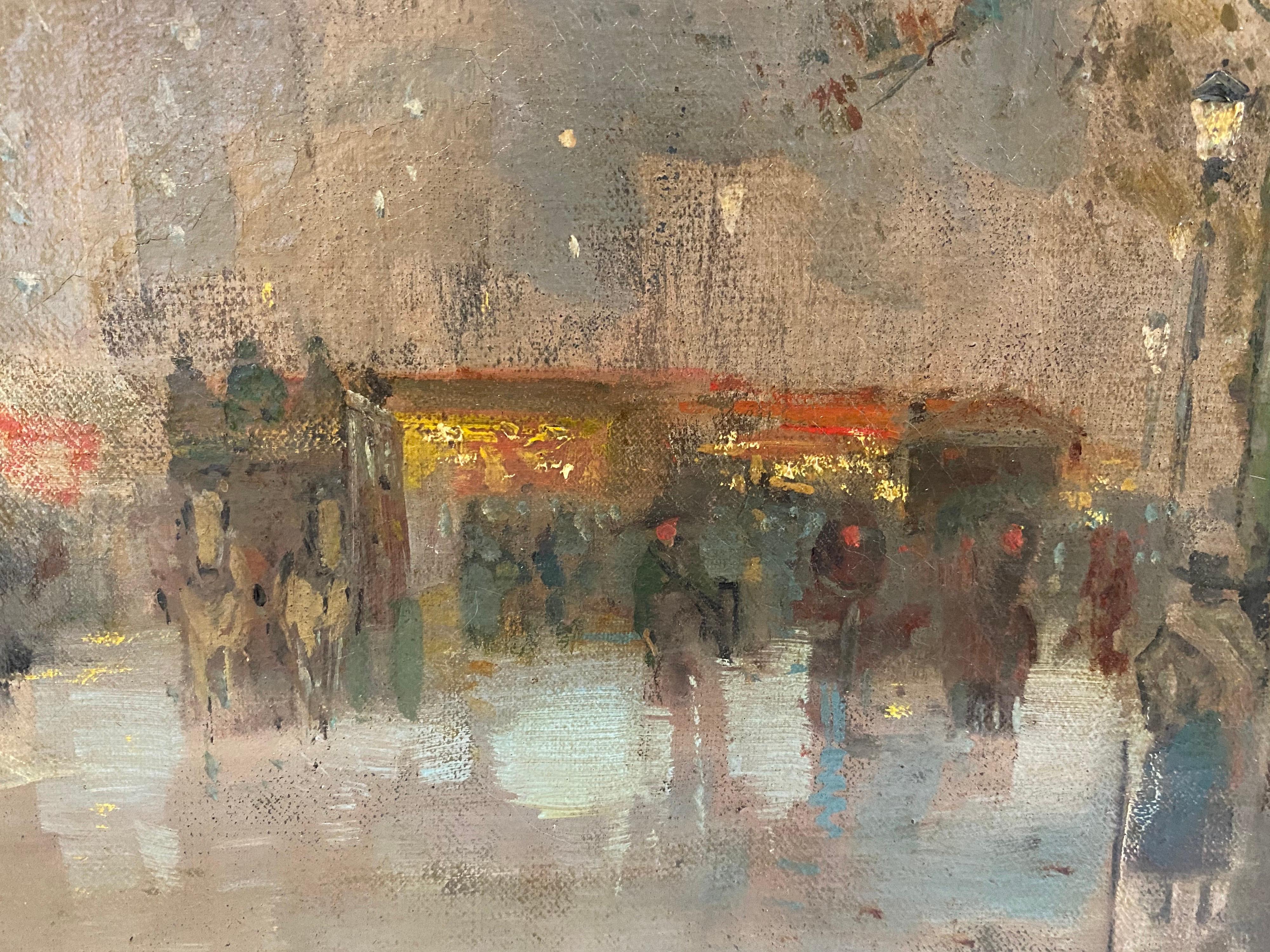 Emile Gérard - 19th century French impressionistic Parisian cityscape ...