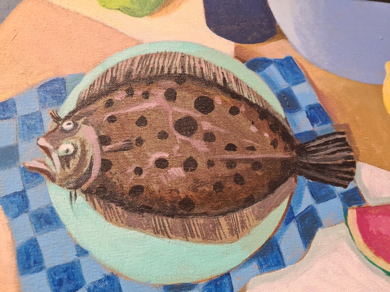 Frank Docherty - Breakfast Tablescape with Plaice. Oil on Canvas. at ...