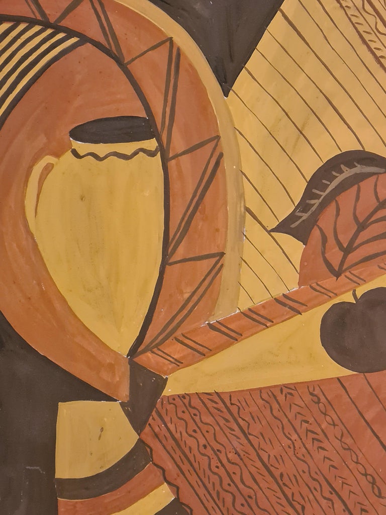 Y. Kaïdal - Orphic Cubist Tablescape at 1stDibs