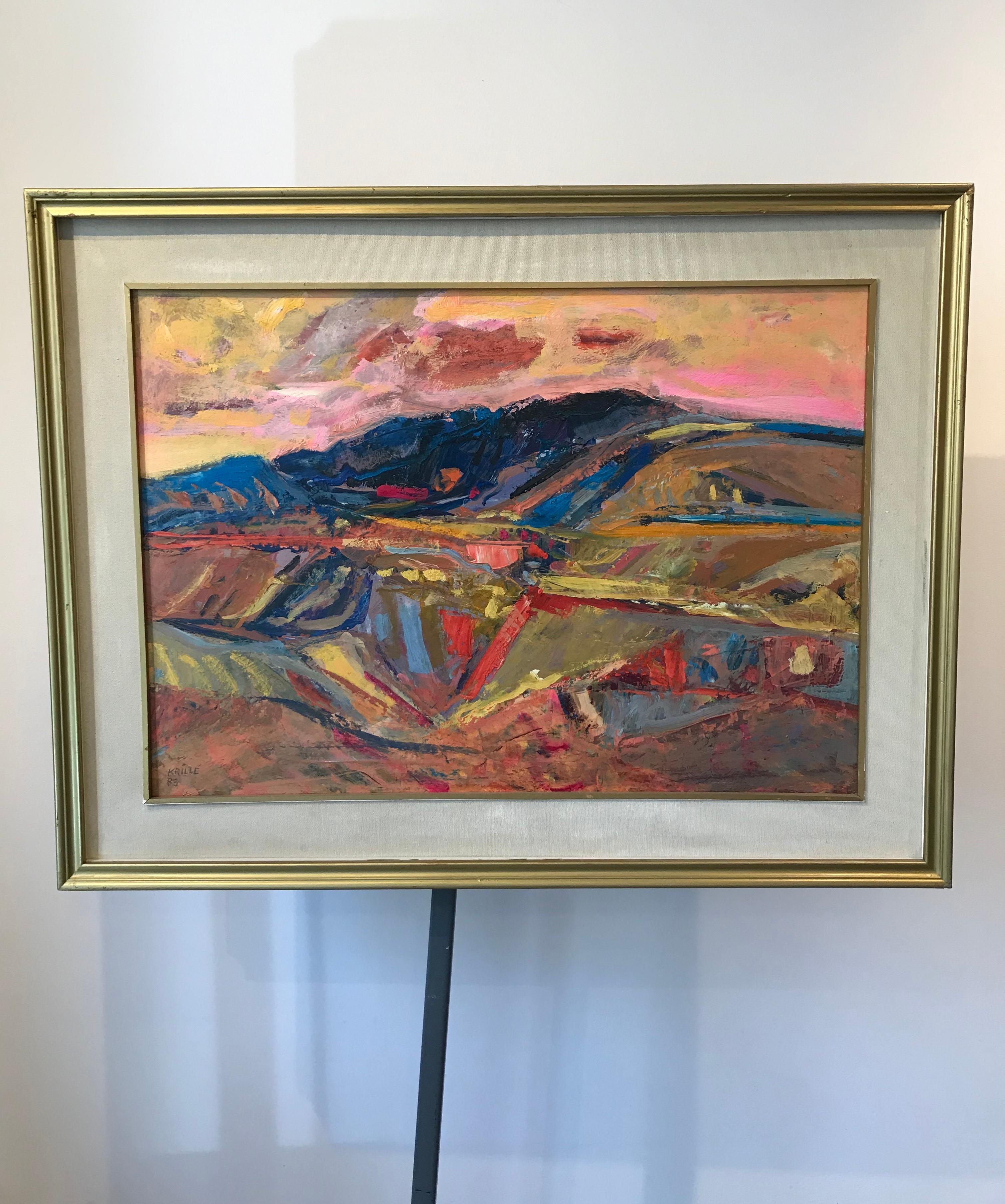 Jean Krillé - Tableau n°51 by Jean Krillé - Oil on wood 70x51 cm at ...