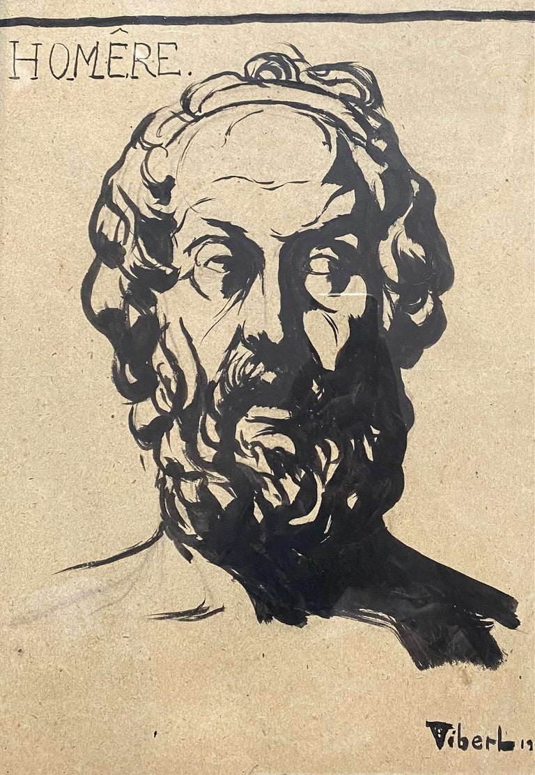 Pierre Eugène Vibert - Portrait d'Homère En vente sur 1stDibs