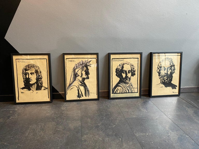 Pierre Eugène Vibert - Portrait d'Homère En vente sur 1stDibs