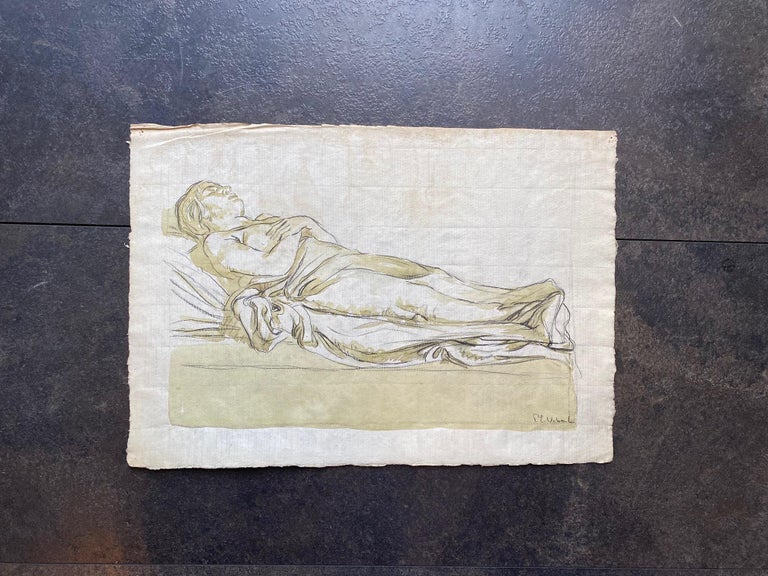 Pierre Eugène Vibert - On the deathbed For Sale at 1stDibs