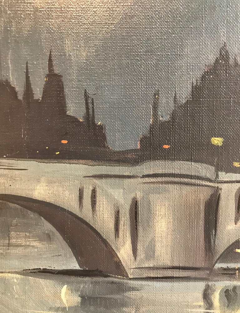 Roger Ferrero - Paris, the Pont-Neuf at night For Sale at 1stDibs
