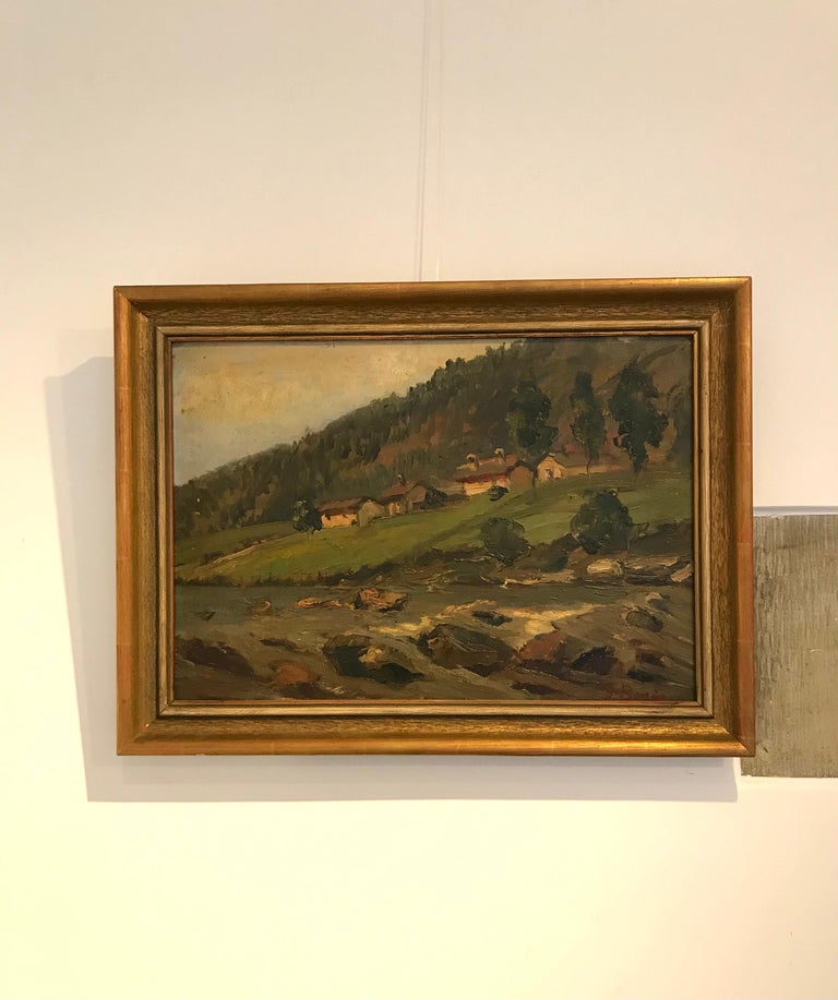 Giuseppe Bosio - Valley by the river For Sale at 1stDibs
