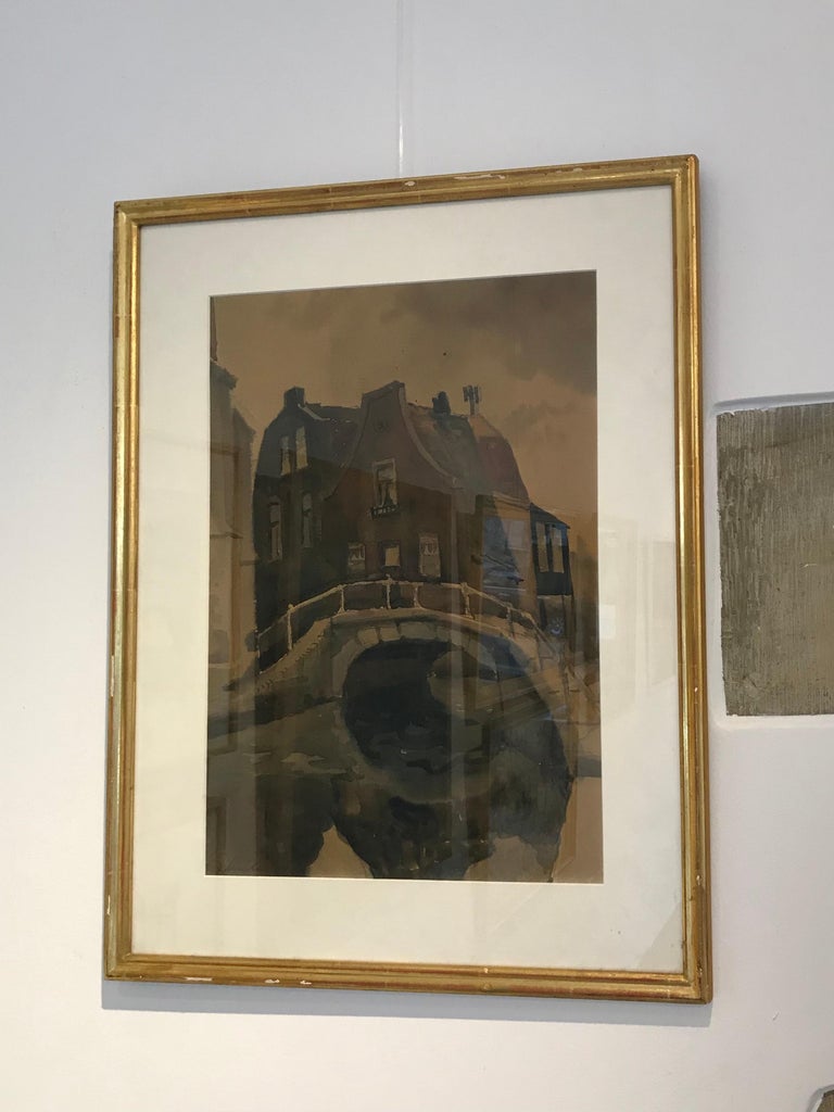Emil Zbinden - House on the bridge For Sale at 1stDibs