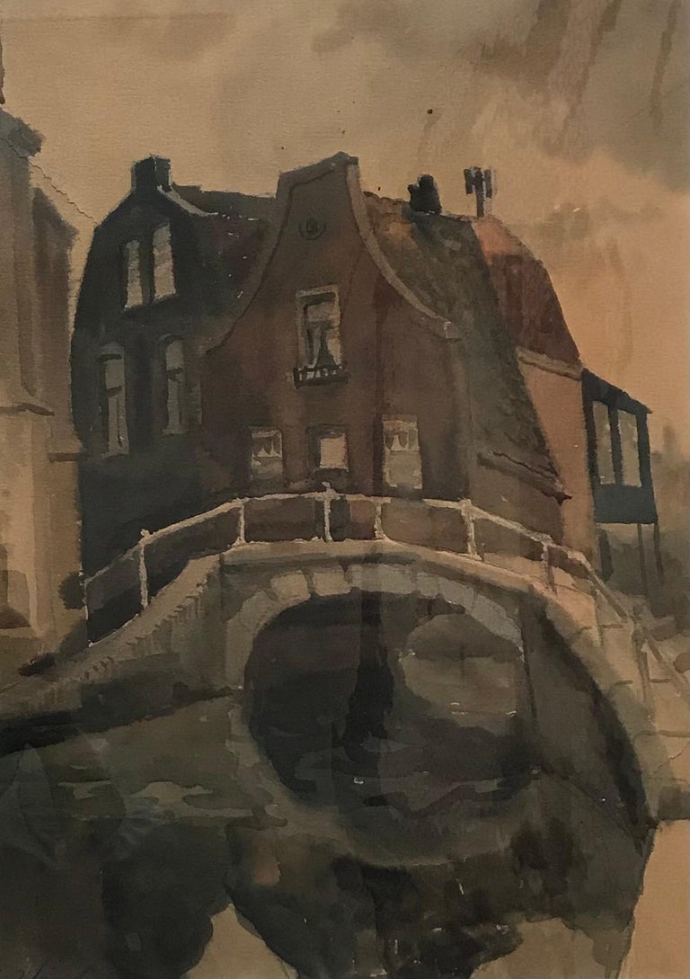 Emil Zbinden - House on the bridge For Sale at 1stDibs