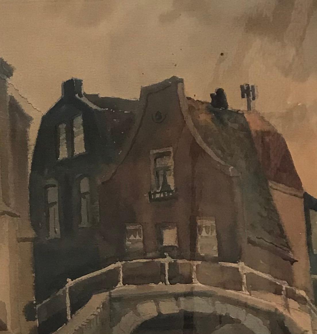 Emil Zbinden - House on the bridge For Sale at 1stDibs