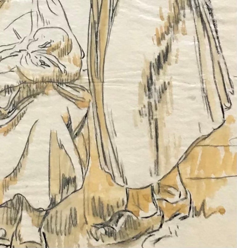 Pierre Eugène Vibert - Sketch of women and infant For Sale at 1stDibs