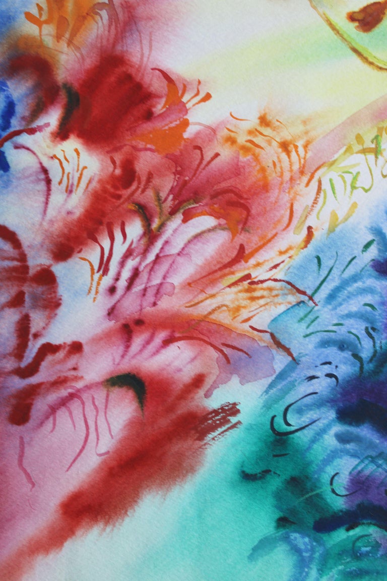 Malda Muizule - Girl. Paper/watercolor. 64x50 cm For Sale at 1stDibs