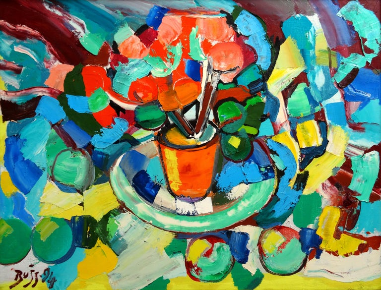 Valdis Bush - Still life. 1994, oil on canvas, 65x85 cm For Sale at 1stDibs