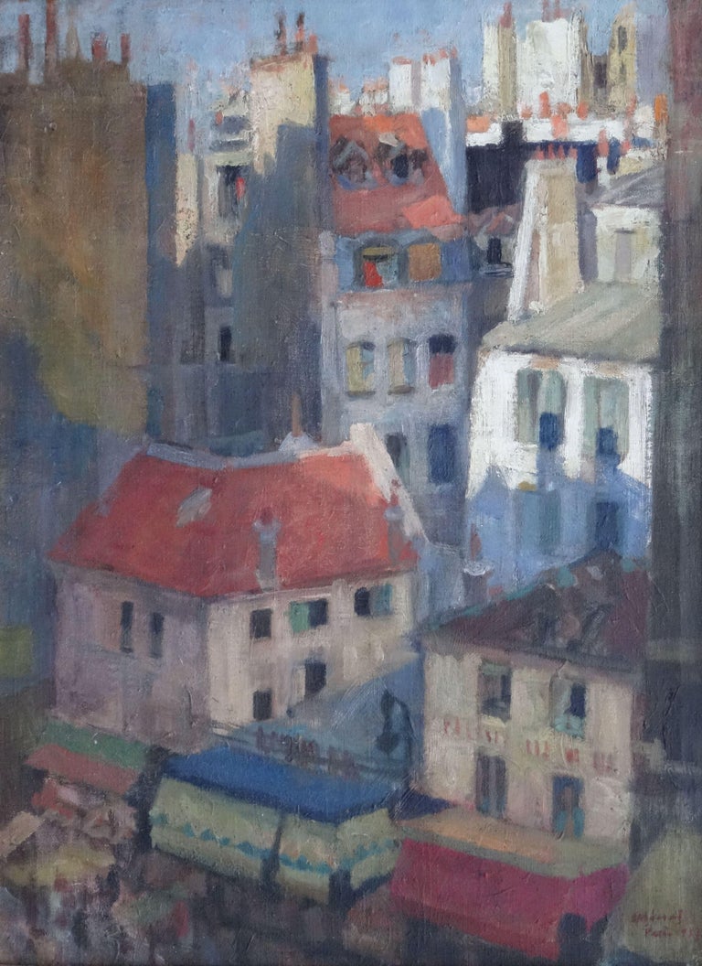 Istvan Macsai - Toits de Paris. 1957, huile sur toile, 67,5 x 50 cm En ...