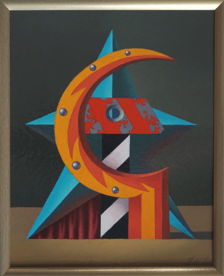 Juris Dimiters - Sickle and hammer. Cardboard, oil, 50x40 cm at 1stDibs