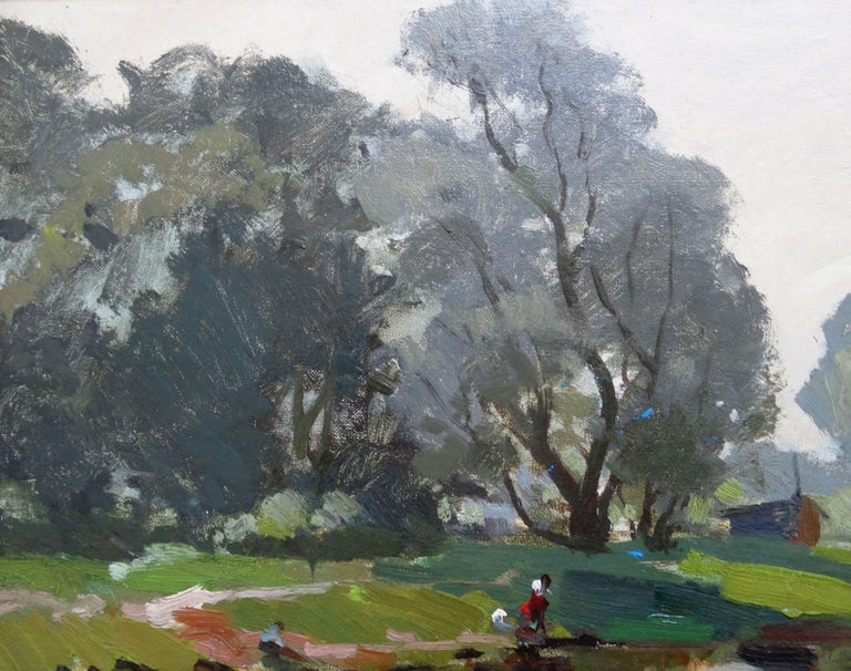 Alfejs Bromults - The lakeshore. 1972, oil on cardboard, 30x35 cm For ...