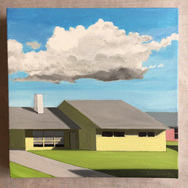 R. Michael Wommack - Painting of Mid-Century House with Cloud. Title ...