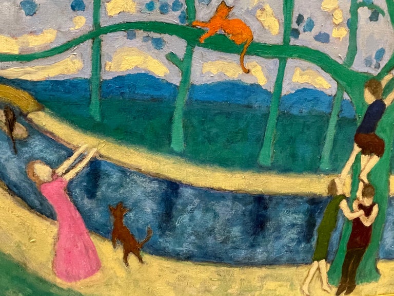 Anthony Murphy - Magical Realist Painting. Title - Love For Sale at 1stDibs