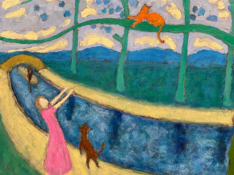 Anthony Murphy - Magical Realist Painting. Title - Love For Sale at 1stDibs