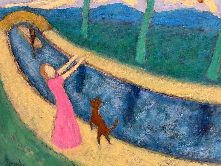 Anthony Murphy - Magical Realist Painting. Title - Love For Sale at 1stDibs