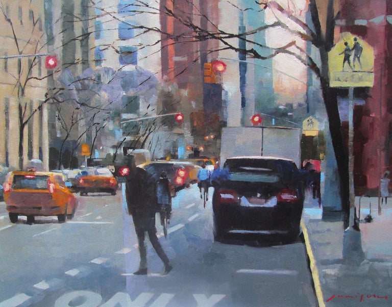 Jeff Jamison - Jeff Jamison, "The Only Way", Cityscape Oil Painting on ...