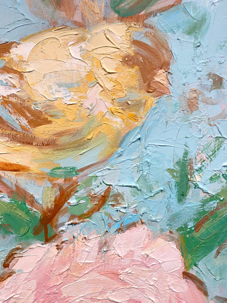 Lisa Palombo - Lisa Palombo, "Lets All Sing", Floral and Bird Acrylic ...