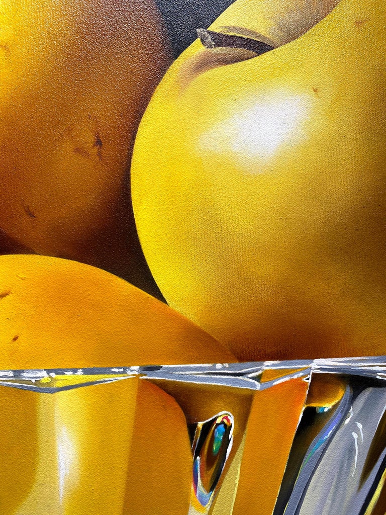 Ora Sorensen - Ora Sorensen, "Yellow Apples" Photorealistic Fruit Bowl ...