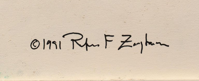 Rufus F. Zogbaum IV - "Mercer Street" Abstract Oil Painting on Masonite ...