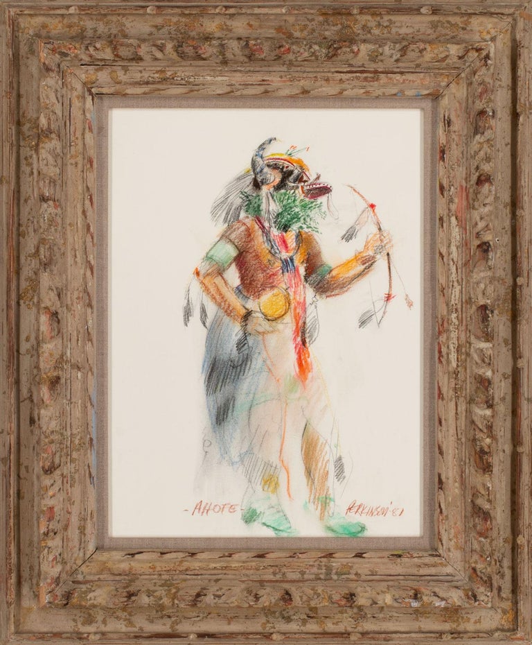 Tom Perkinson - "Ahote" (from Hopi Indian culture) Mixed Media Art on ...
