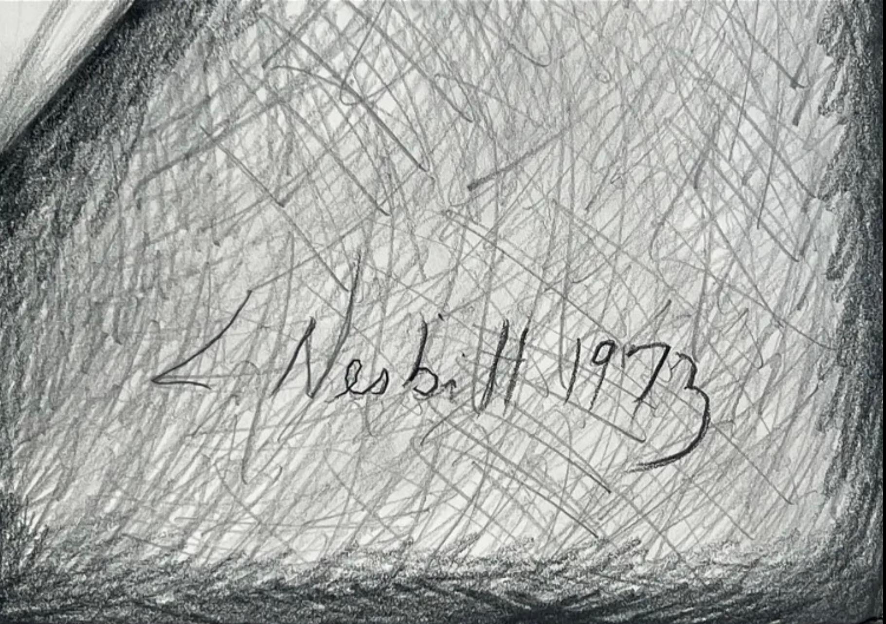 Lowell Nesbitt - Sin título (Desnudo masculino), 1973, Dibujo original ...