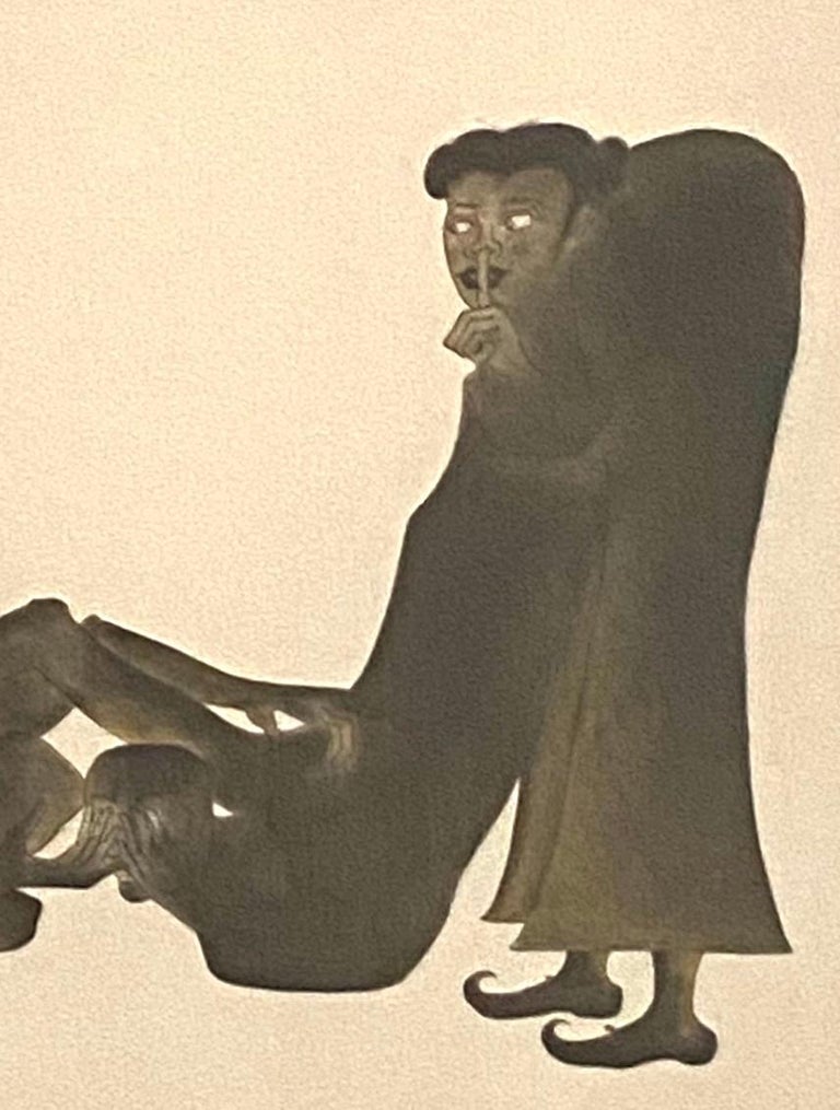 Amita Bhatt - "Untitled, " Oil on Paper - Figurative Drawing, Indian ...