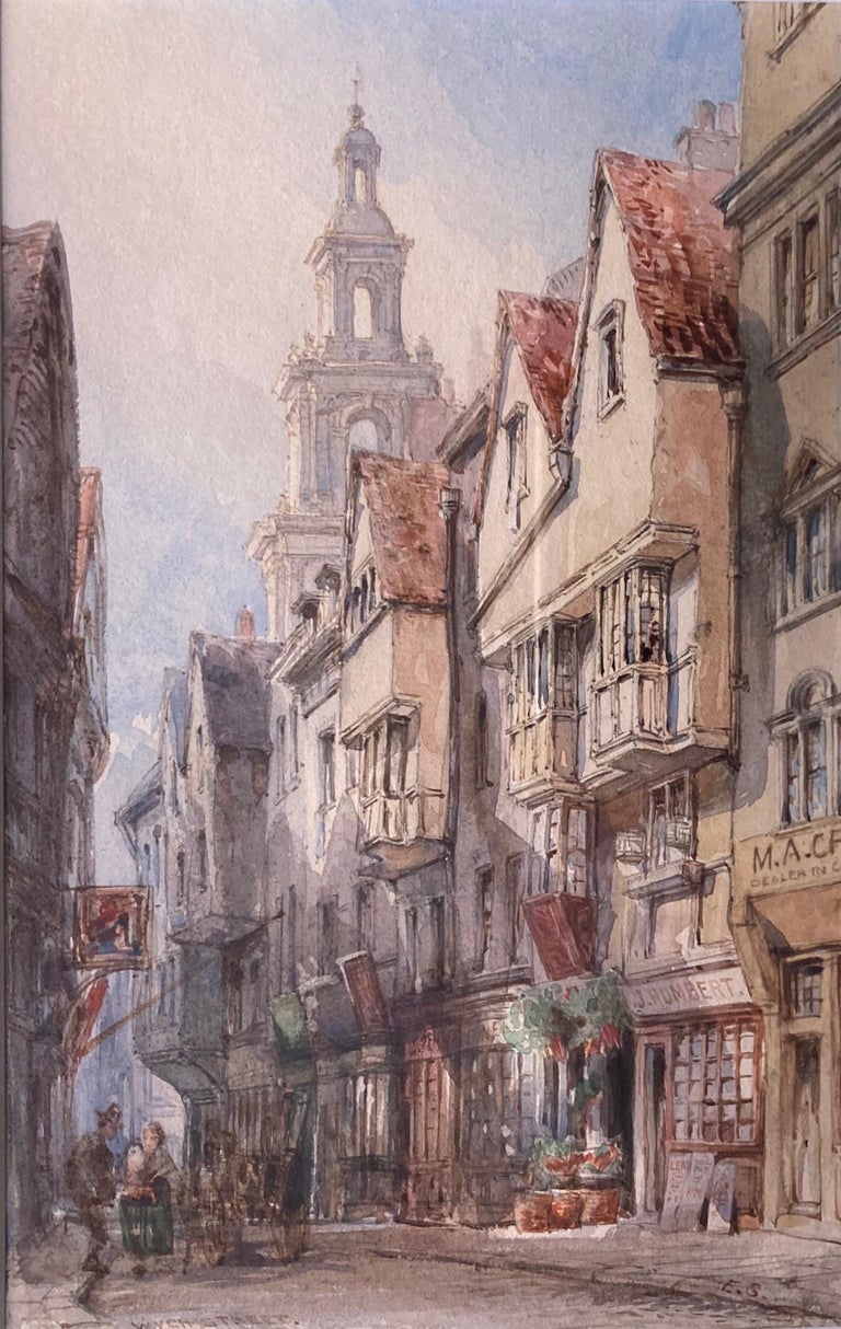 Ernest George - Ernest George, Victorian London street scene, The ...
