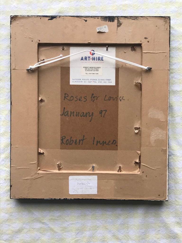 Robert Innes - Robert Innes, Impressionist Still life of Roses at 1stDibs