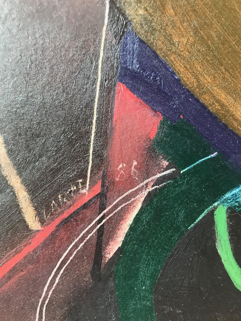 George Large - George Large, peinture cubiste à l'huile représentant ...