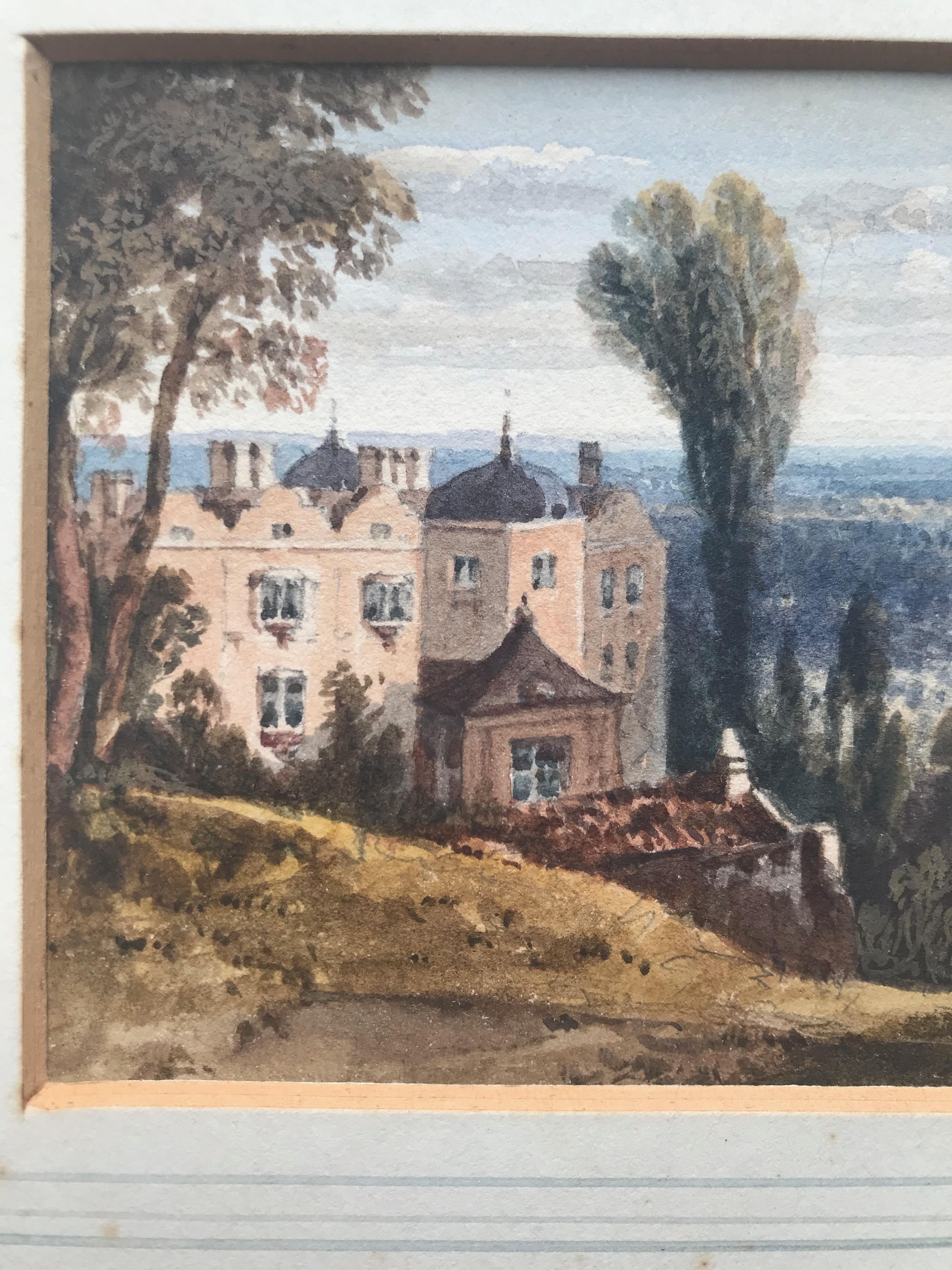 William Crouch - William Crouch, View of a country house, Yalding Downs ...