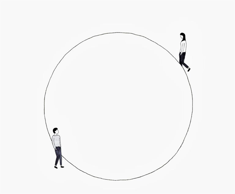 Kin Choi Lam - "Waiting" archival print on paper couple relationship ...