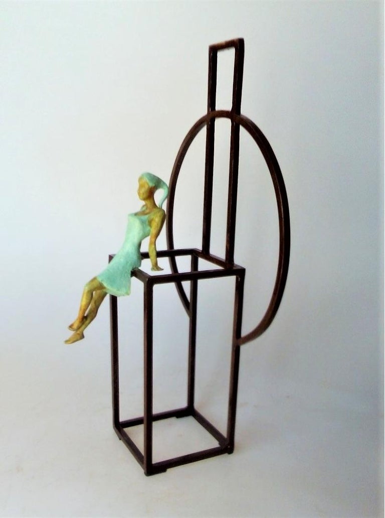 Joan Artigas Planas - "Chinese Princess" contemporary bronze table, mural sculpture figurative ...