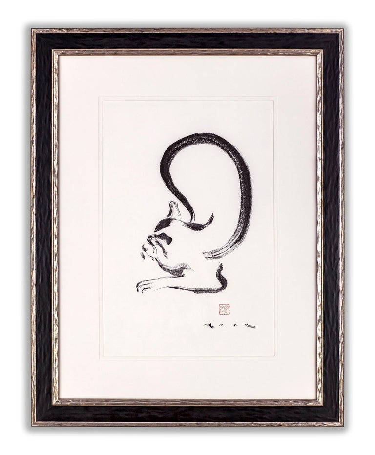 David Mack - Cat Sumi-e brush and ink animal drawing by David Mack at ...