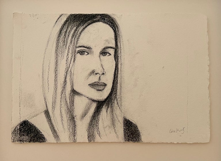 Alex Katz - "Chris", charcoal, drawing, Katz, Portrait, cool For Sale ...
